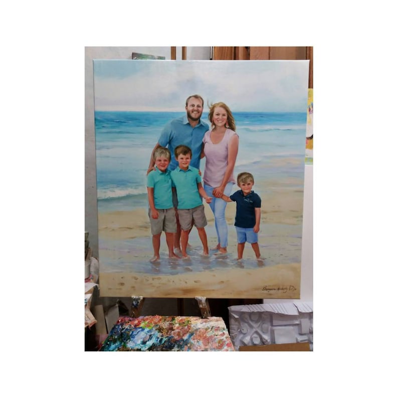 Custom Family Paintingcustom Oil Painting From Photocustom - Etsy