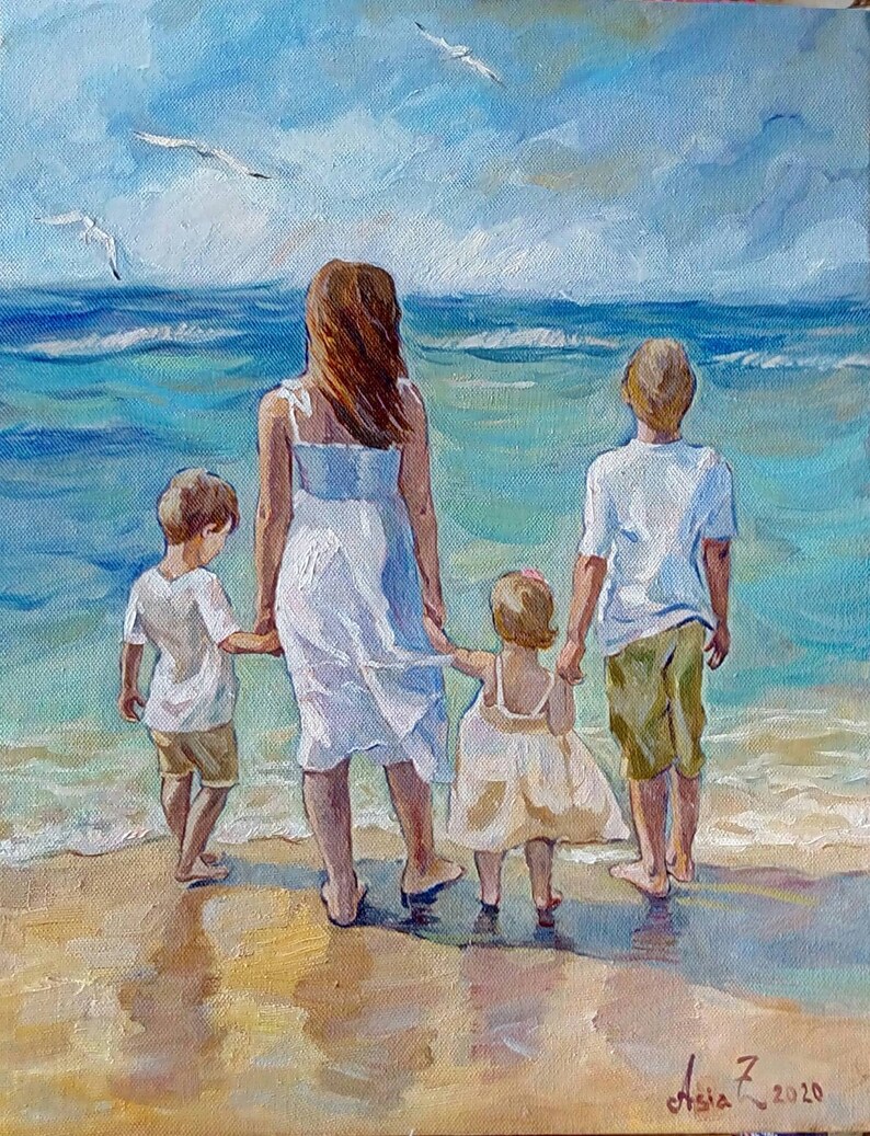 Custom Family Paintingcustom Oil Painting From Photocustom - Etsy