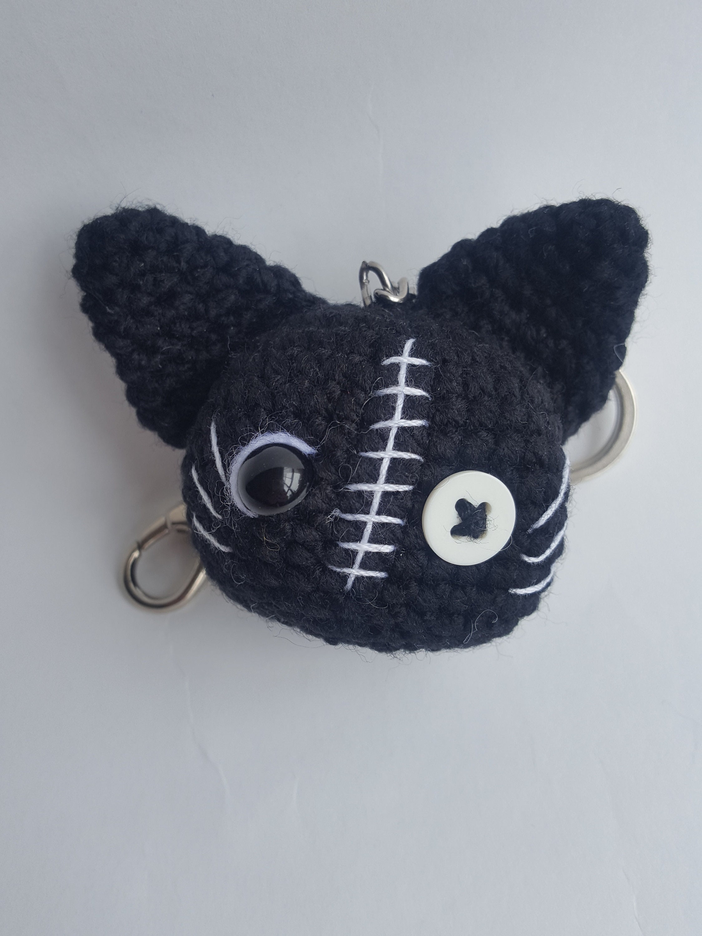 Zombie Cat Crochet Keychain Voodoo Cat Crochet Birthday Gift - Etsy