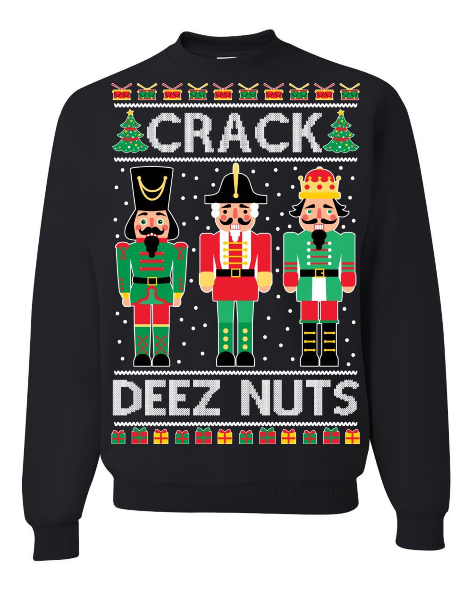 Ugly Christmas Sweater Nutcracker Crack Deez Nuts Unisex Sweatshirt - Etsy