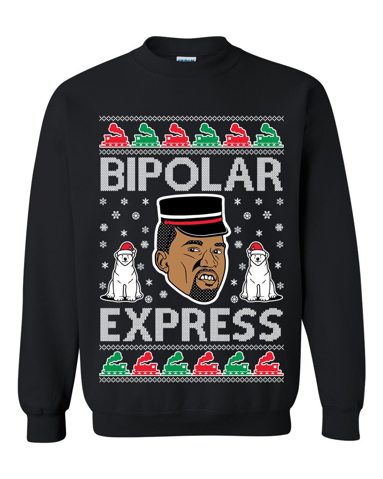 Ugly Christmas Sweater Bipolar Express Unisex Sweatshirt - Etsy
