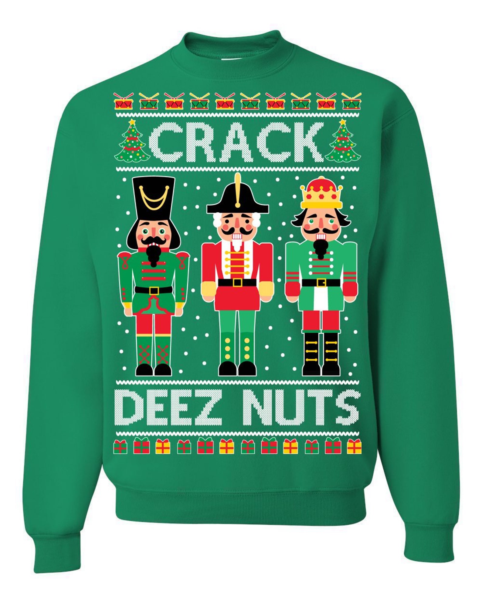 Ugly Christmas Sweater Nutcracker Crack Deez Nuts Unisex Sweatshirt - Etsy