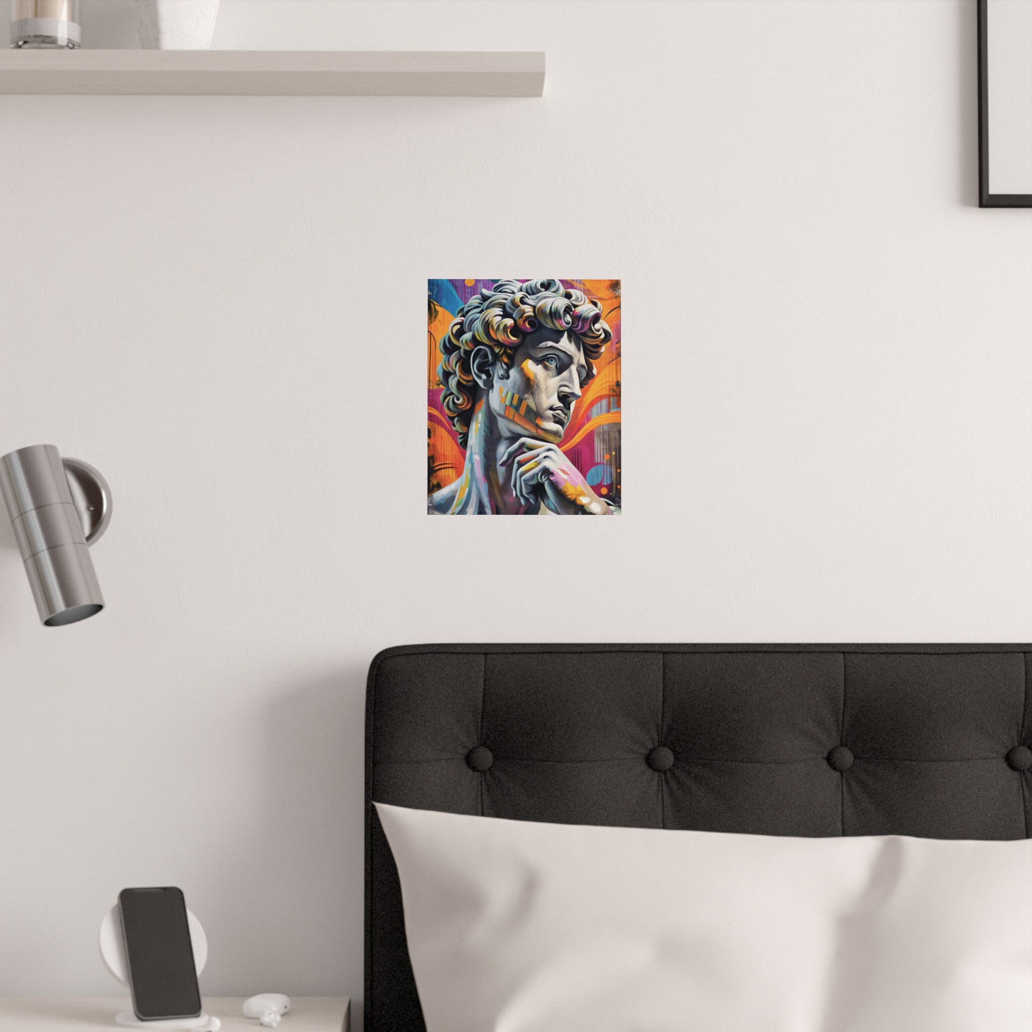 Pop Art Renaissance Statue Modern Art Print - Multiple Vertical Sizes ...