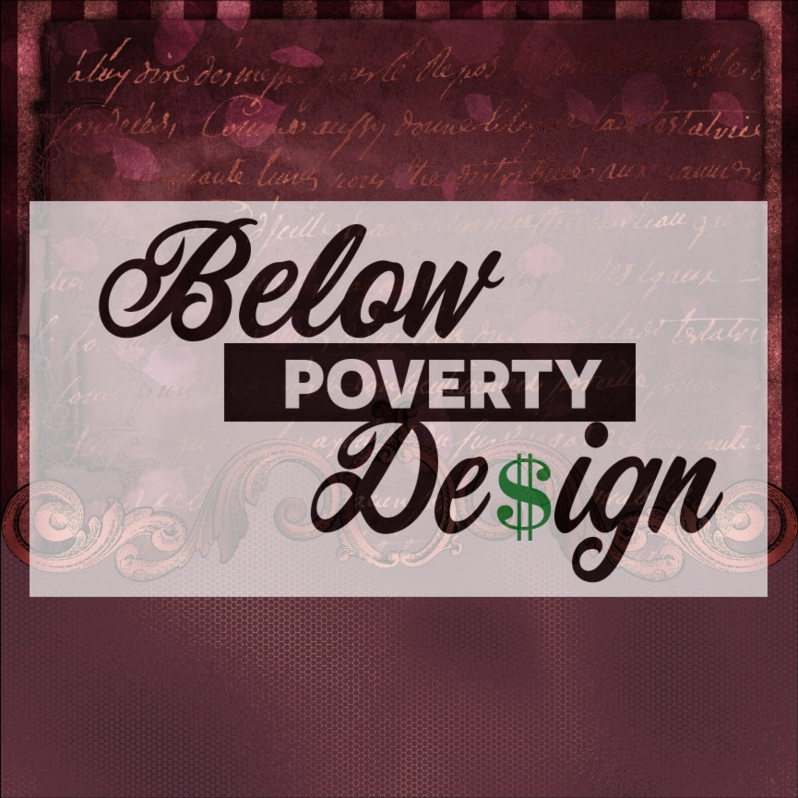 Burgundy Digital Scrapbook Album Paper Set - 14 Digital Paper Patterns ...