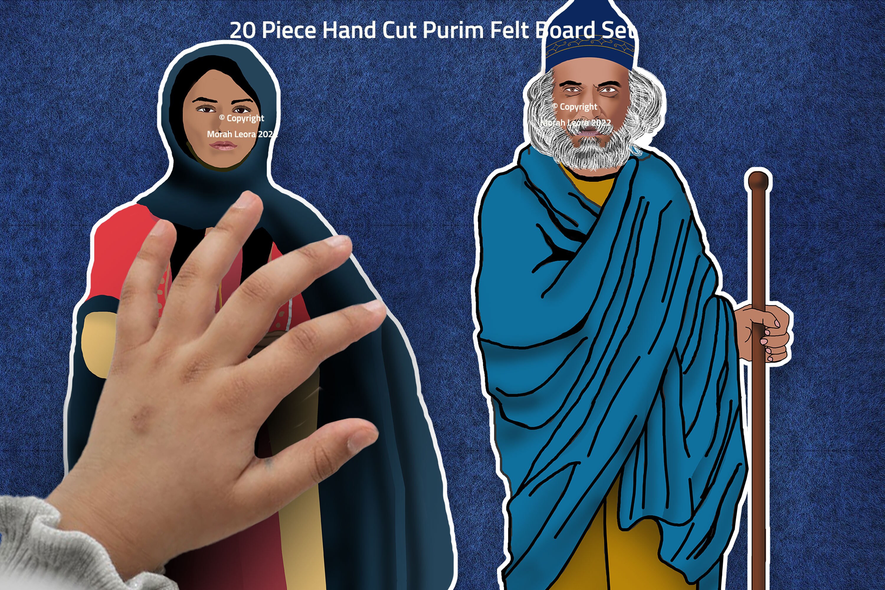 Purim Character Puppet Set - Etsy