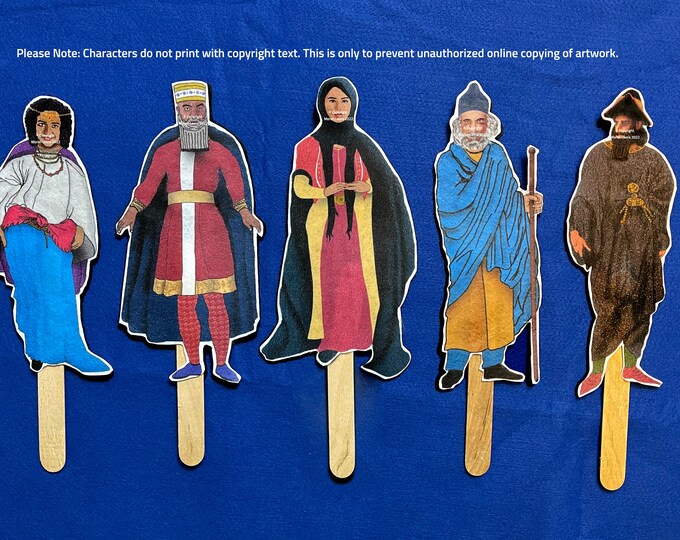Purim Character Puppet Set - Etsy
