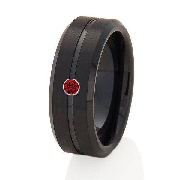 Tungsten Ruby Ring - Etsy
