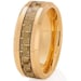 Yellow Gold Tungsten Ring,carbon Fiber Tungsten Ring,anniversary Ring ...
