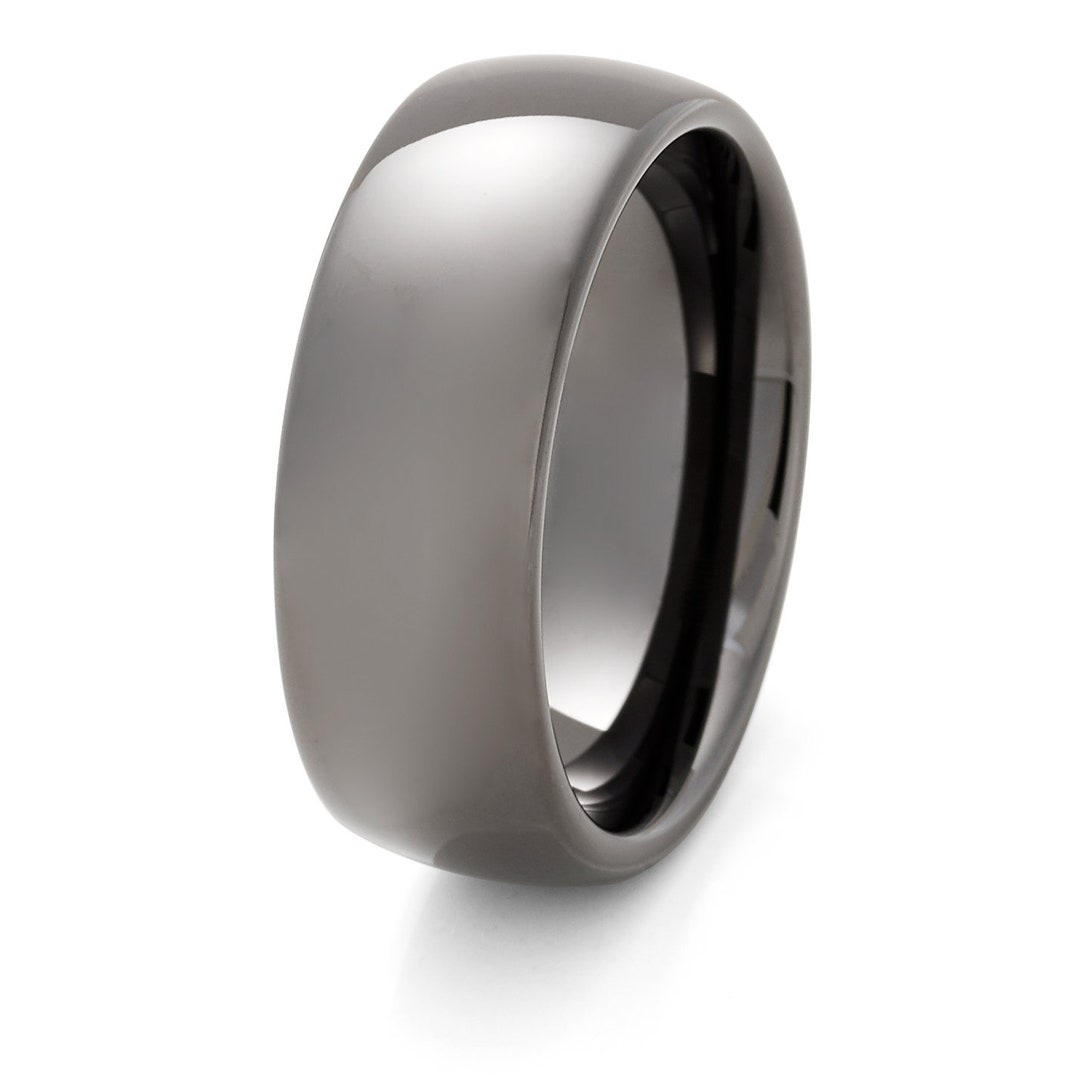 Gunmetal Tungsten Wedding Ring,gunmetal Wedding Band,anniversary Ring ...