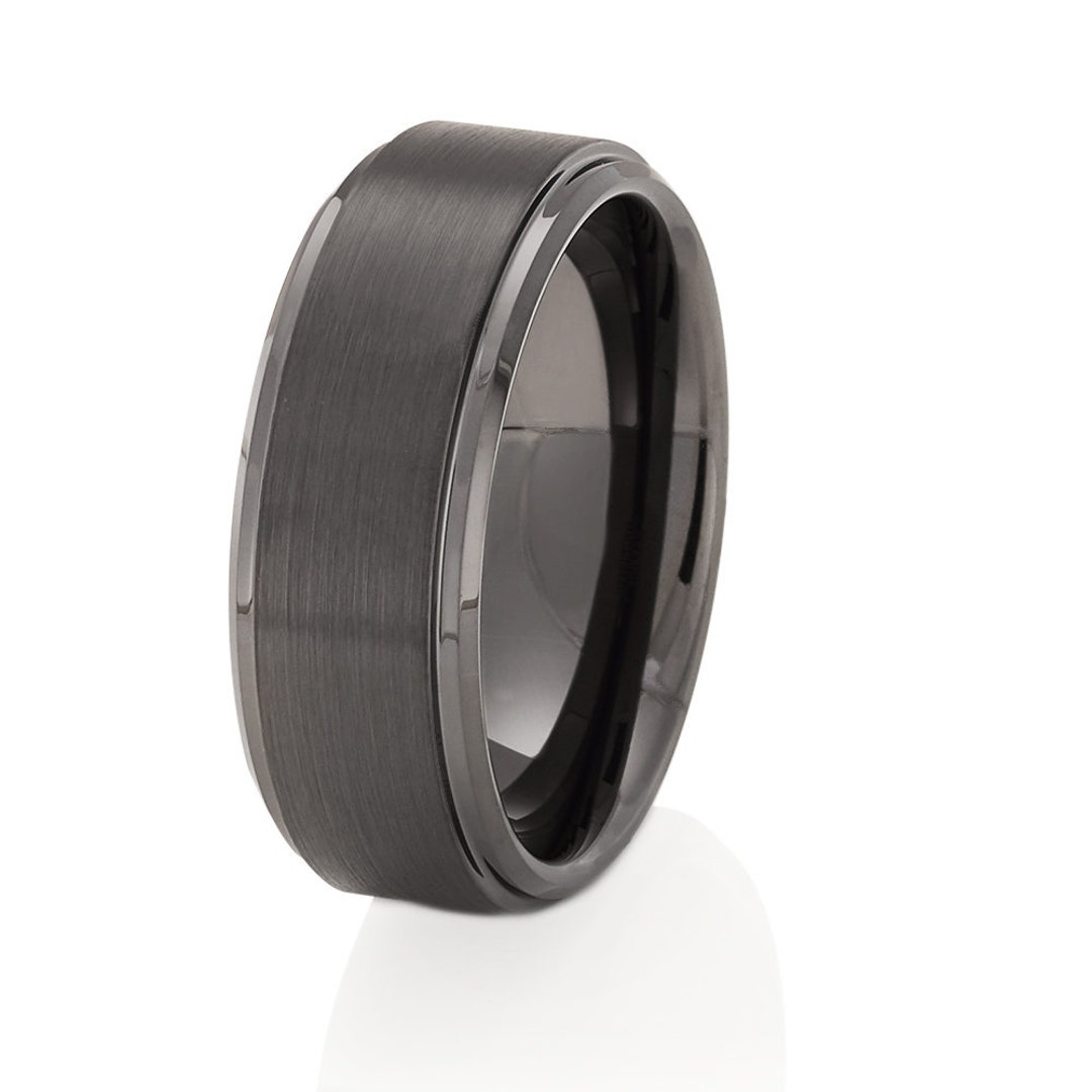Gunmetal Tungsten Wedding Ring,gunmetal Wedding Ring,anniversary Ring ...