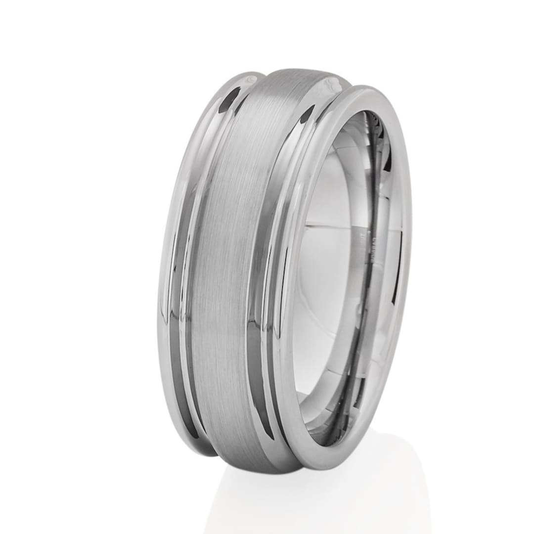 Silver Tungsten Wedding Ring,silver Tungsten Ring,anniversary Ring ...