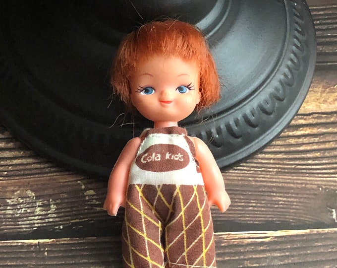 Vintage Cola Kids Doll, Miniature Cola Kids Doll, Mini Doll, Red Hair ...