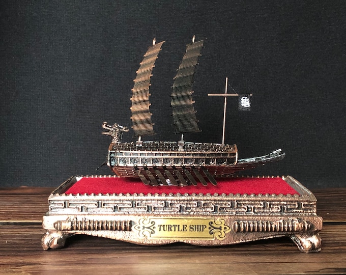 Bronze Korean Turtle Ship Replica Model in Case, Korea Warship Model ...
