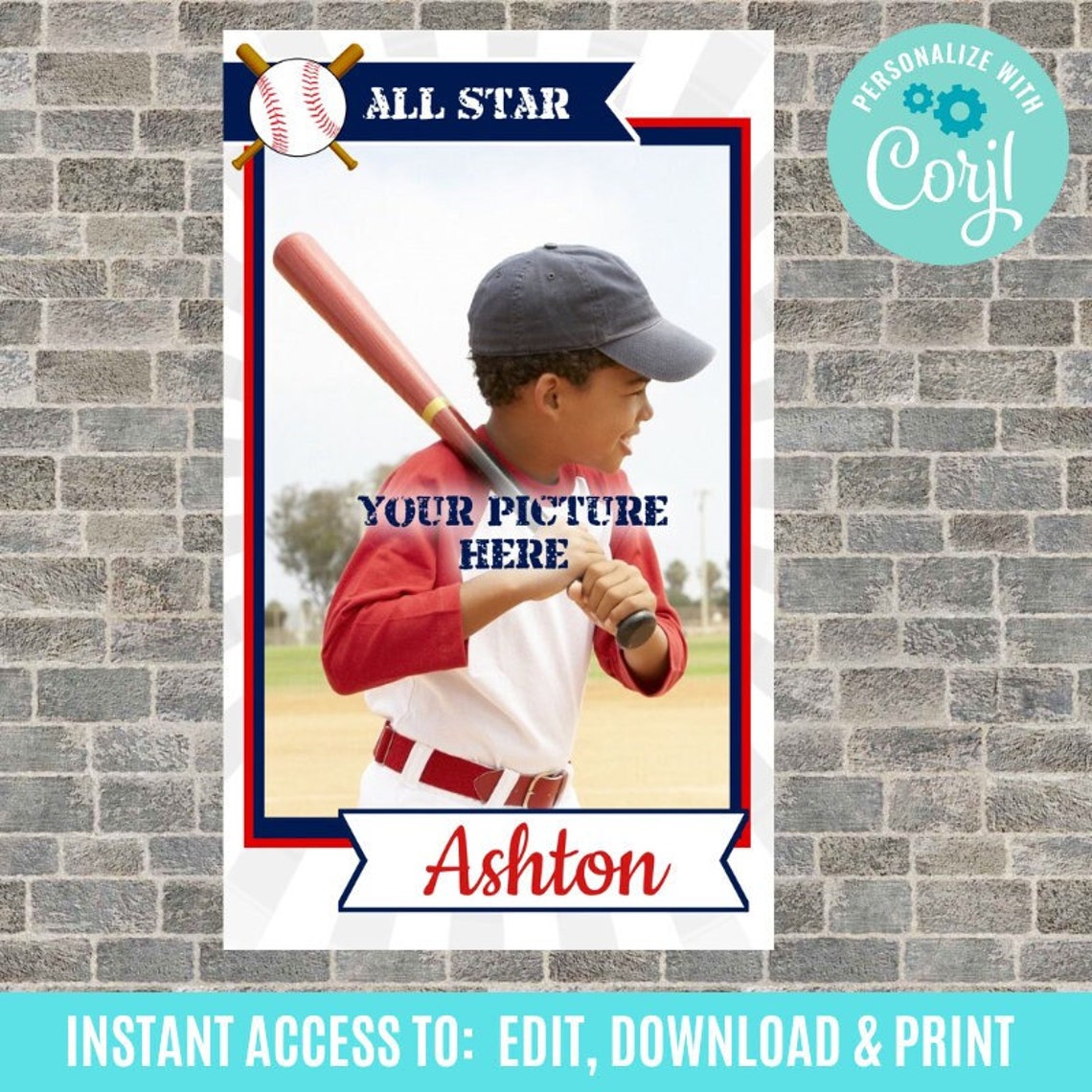Baseball Card Invitation Baseball Birthday Baseball Baby - Etsy