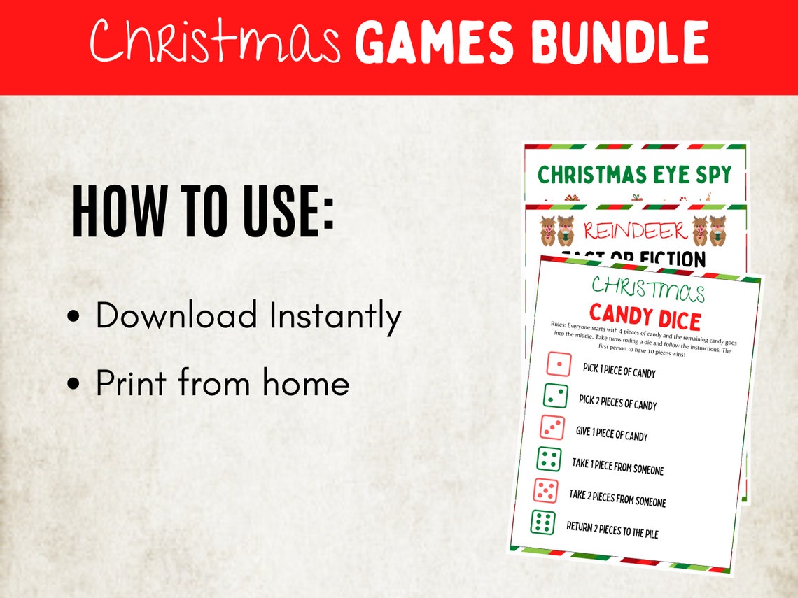 12 Christmas Games Bundle, Christmas Party Games, Office Christmas ...
