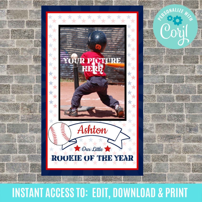 Baseball card invitation Baseball Birthday Baseball Baby | Etsy
