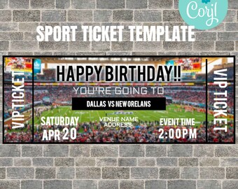 Fake Football Ticket - Etsy