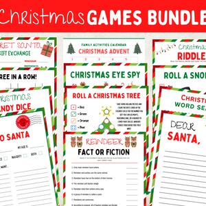 12 Christmas Games Bundle, Christmas Party Games, Office Christmas ...