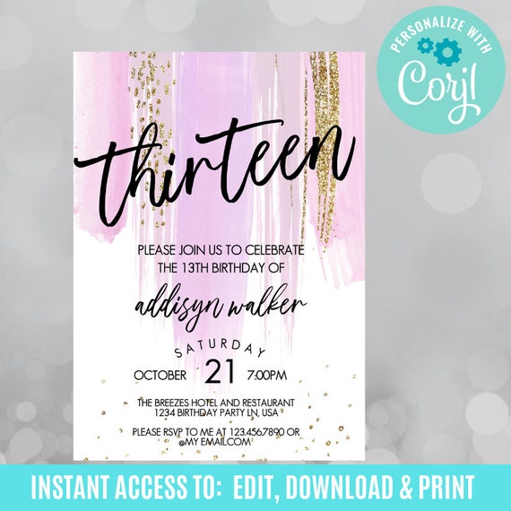 13th Birthday Invitation Card Designs Free 13th Birthday Sleepover