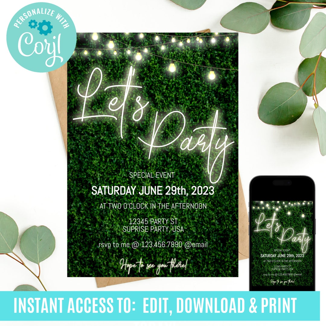 Modern Invitation Template, Special Event Invitation, Digital You're ...