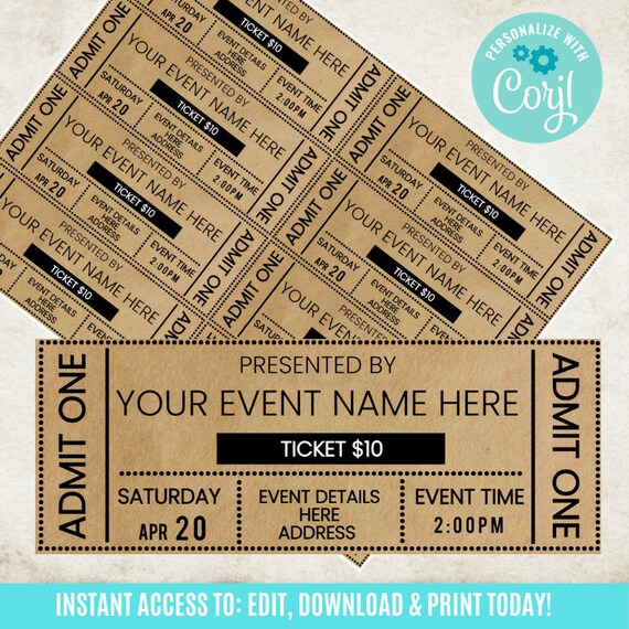 Vintage Ticket Template