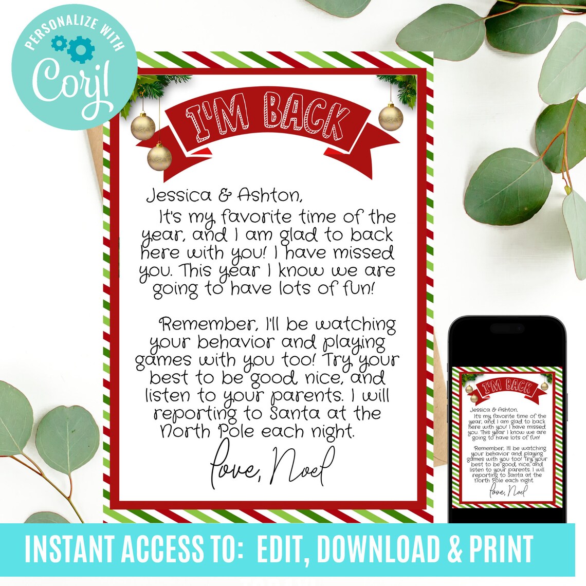 Letter From Elf, Editable Elf Letter, Elf Arrival Letter, Editable Elf ...