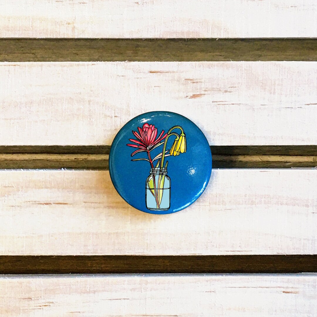 Pin Back Button, Flower Pin Back Button, Backpack Pins, Backpack Pin ...