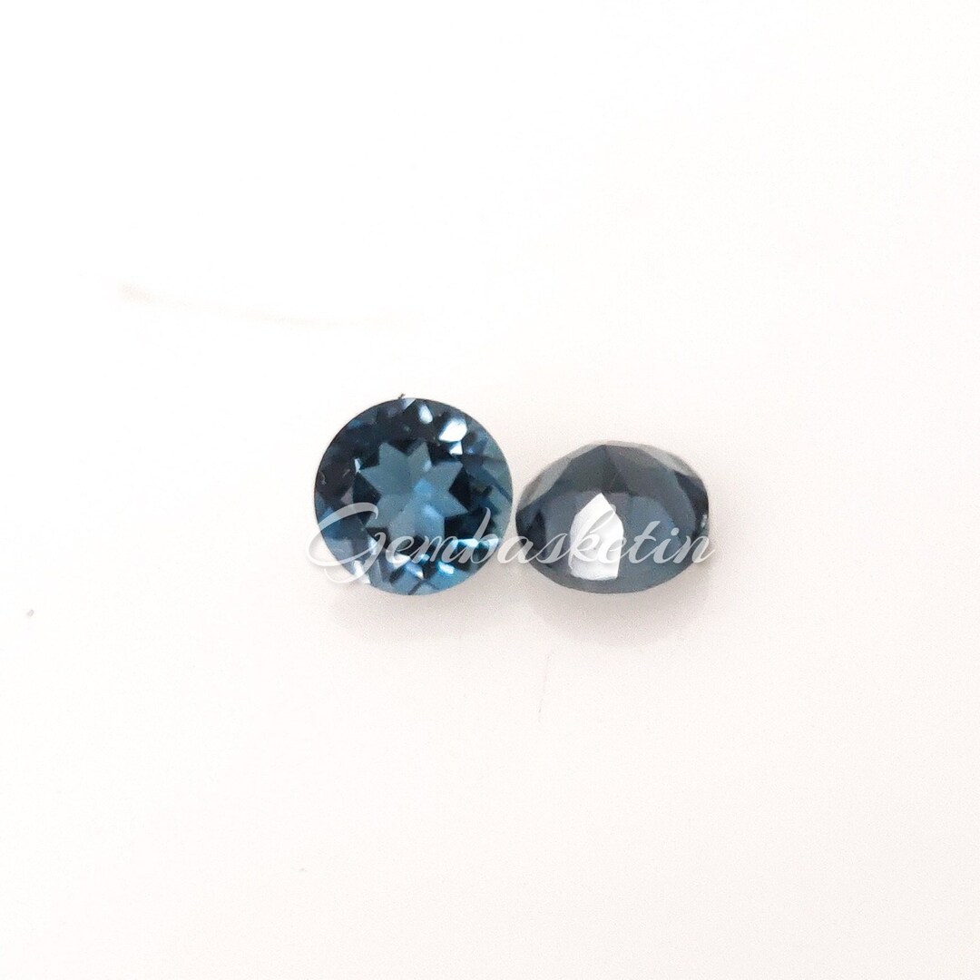 London Blue Topaz Round Faceted Cut Stone / 3MM - 10MM Sizes ...