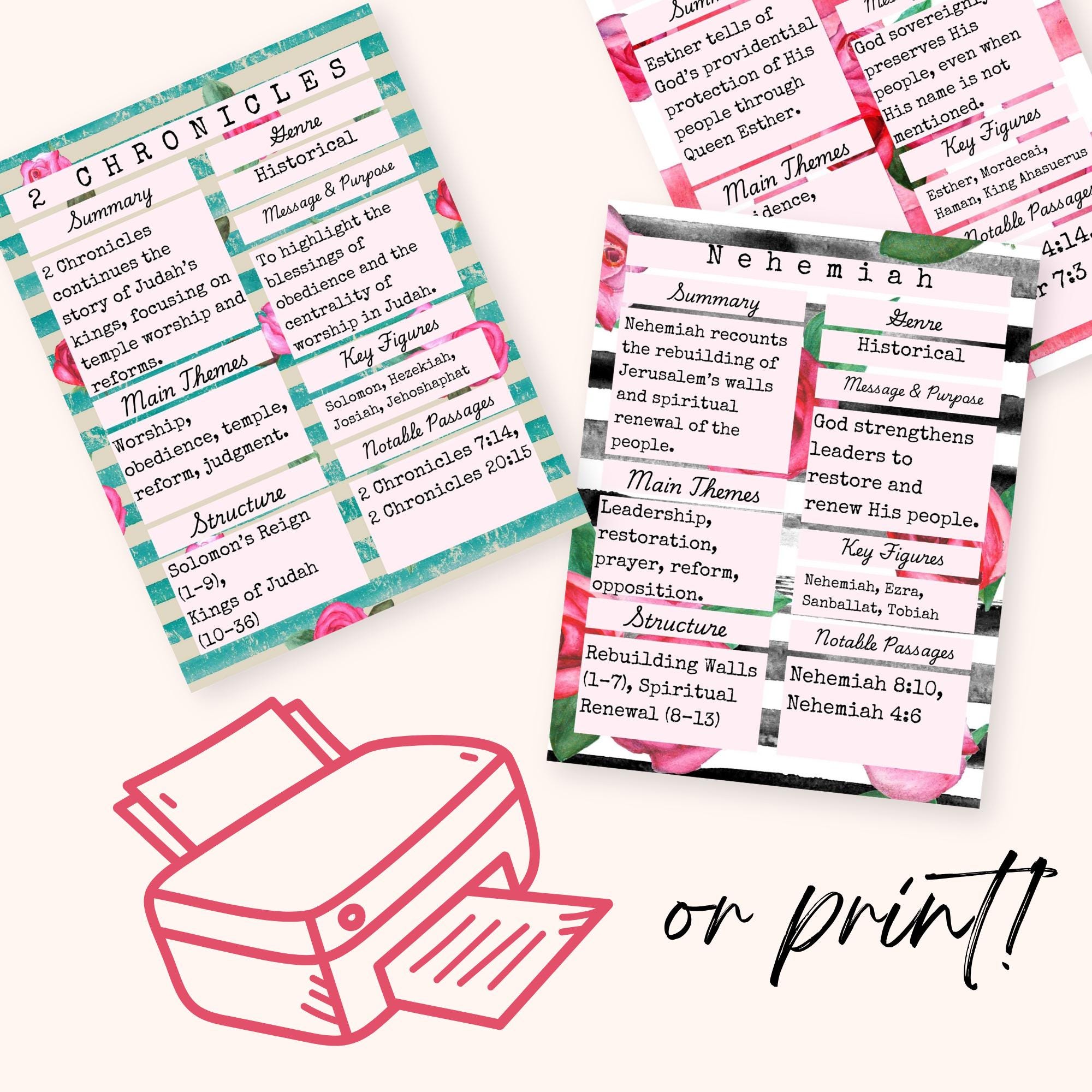 66-book Bible Study Guide Printable | Hyperlinked Study Sheets for Each ...