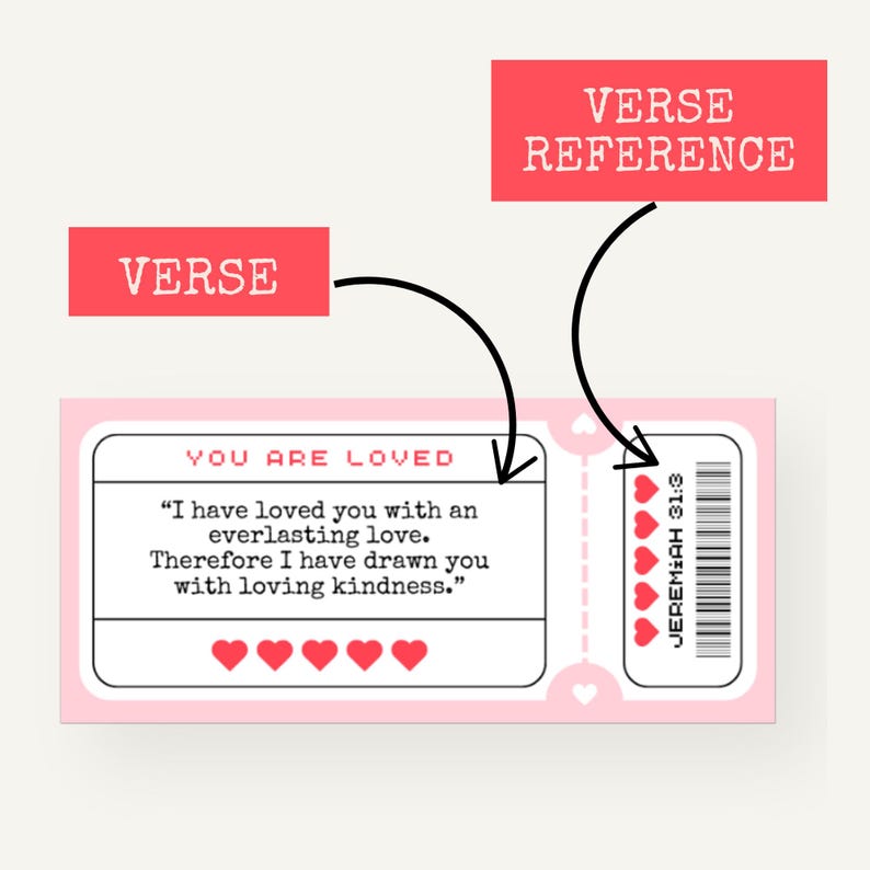 Christian Valentine Cards | Bible Verse Tickets | Scripture Valentine ...