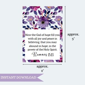 40 Memory Bible Verse Cards | Verses on HOPE Prayer Card | Christian ...