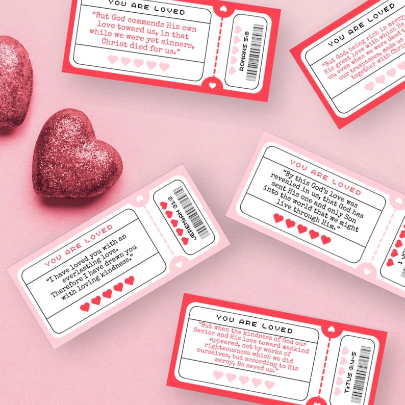 Christian Valentine Cards | Bible Verse Tickets | Scripture Valentine ...