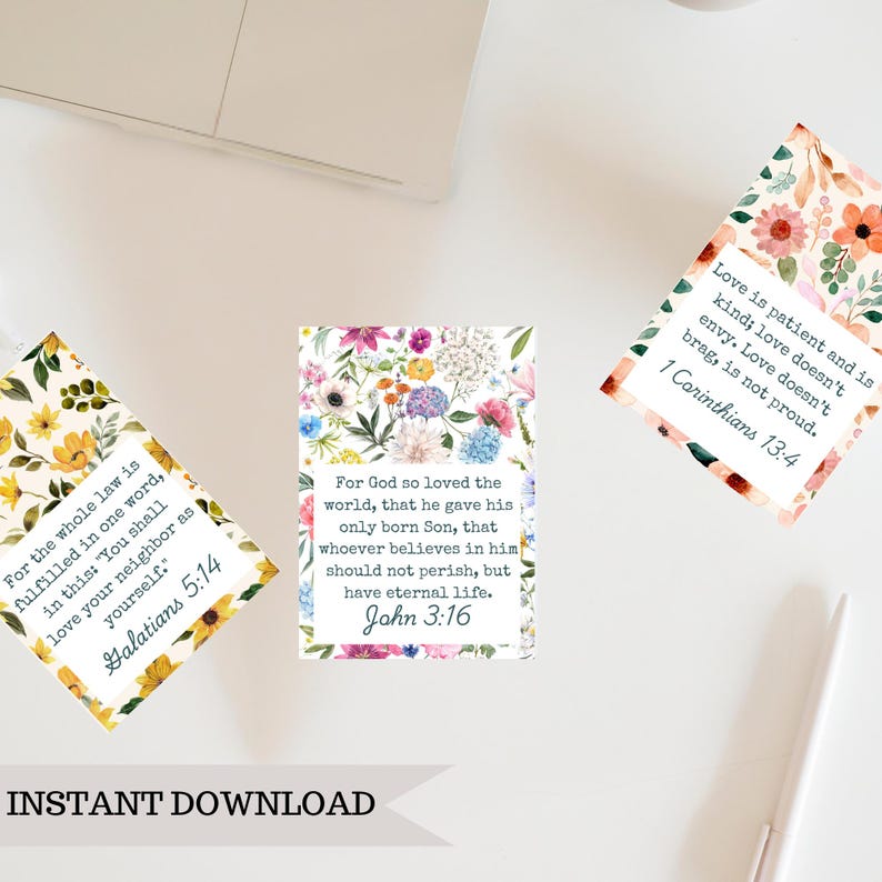 40 Memory Bible Verse Cards on LOVE| Prayer Card | Christian Vision ...