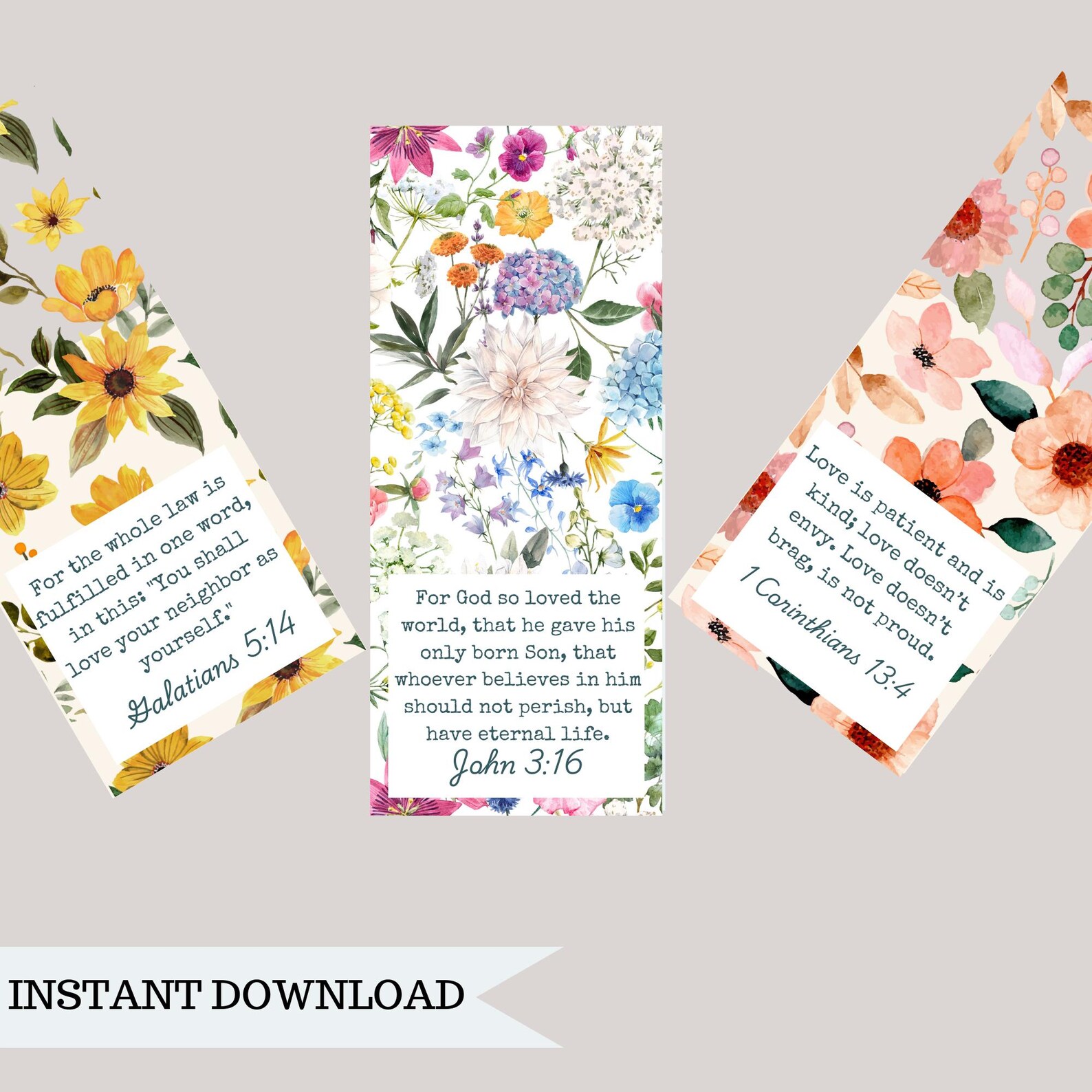 40 Bible Verse Bookmarks on LOVE| Prayer Card | Christian Book Mark ...