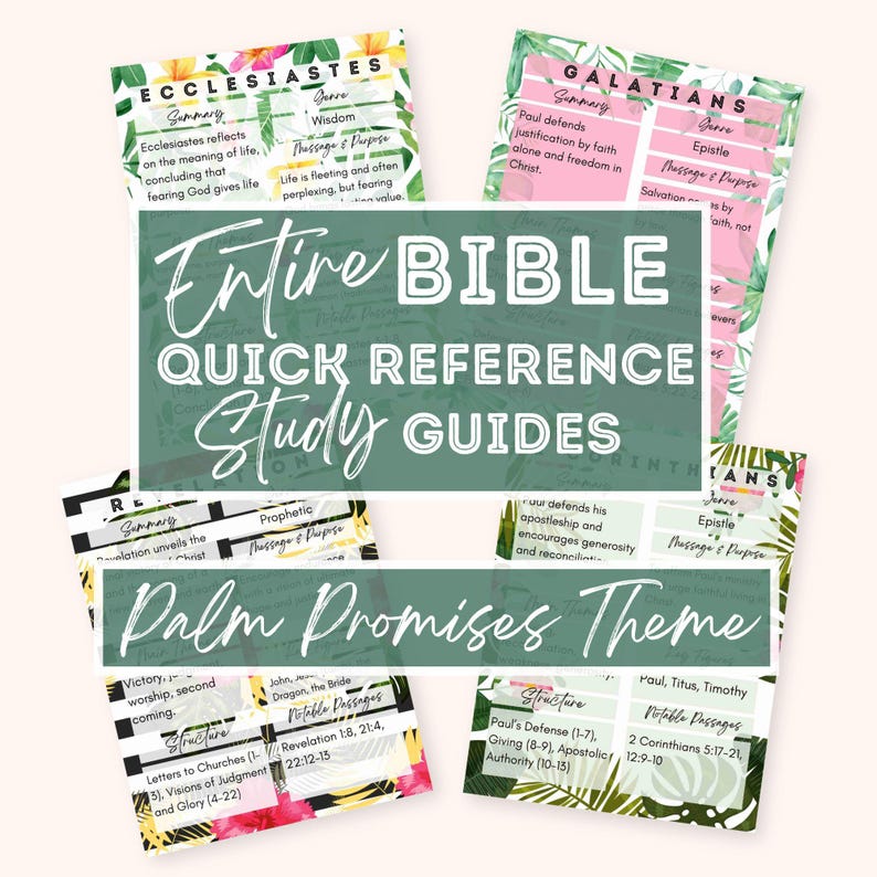 Entire Bible Study Guide Printable | Hyperlinked Study Sheets for Each ...
