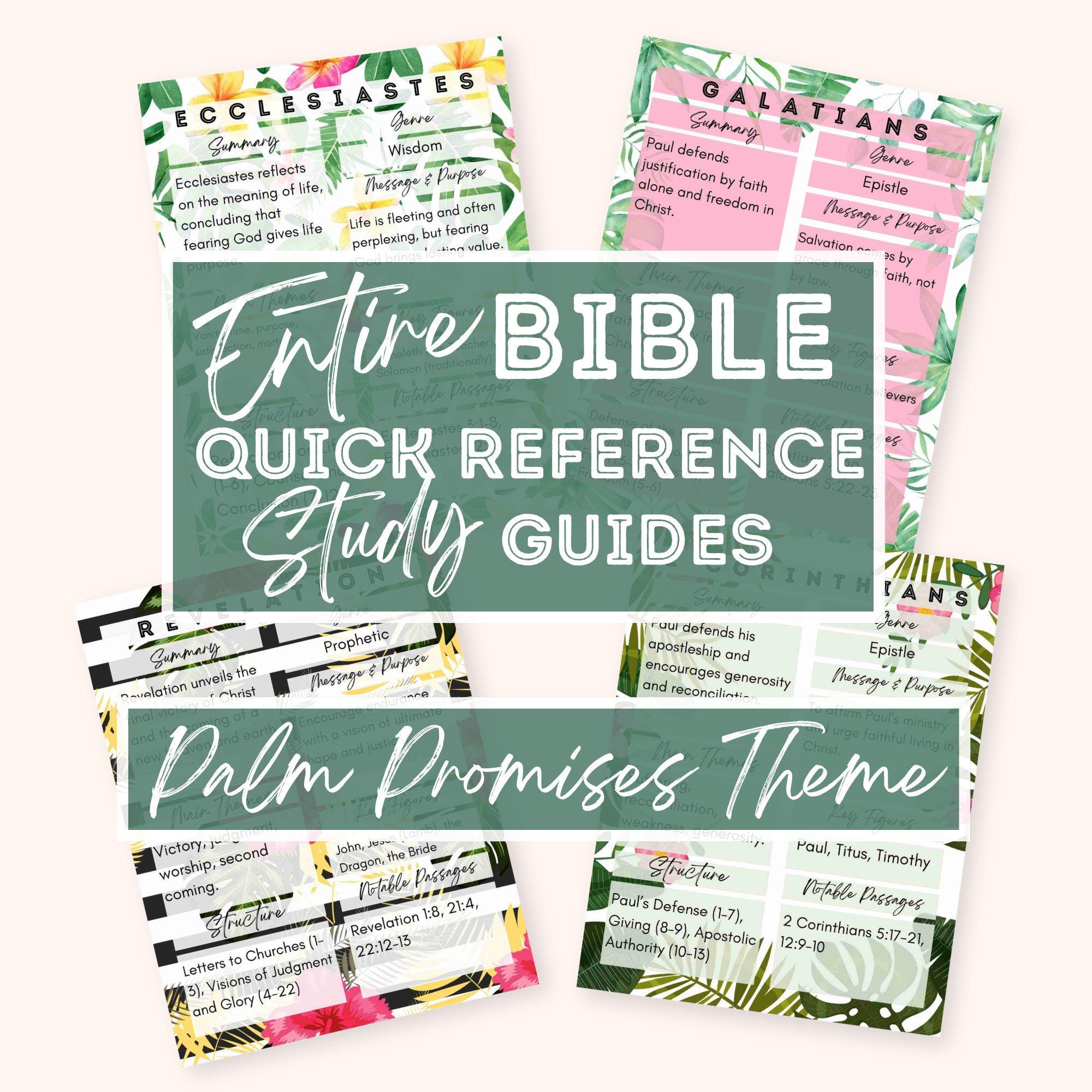 Entire Bible Study Guide Printable | Hyperlinked Study Sheets for Each ...