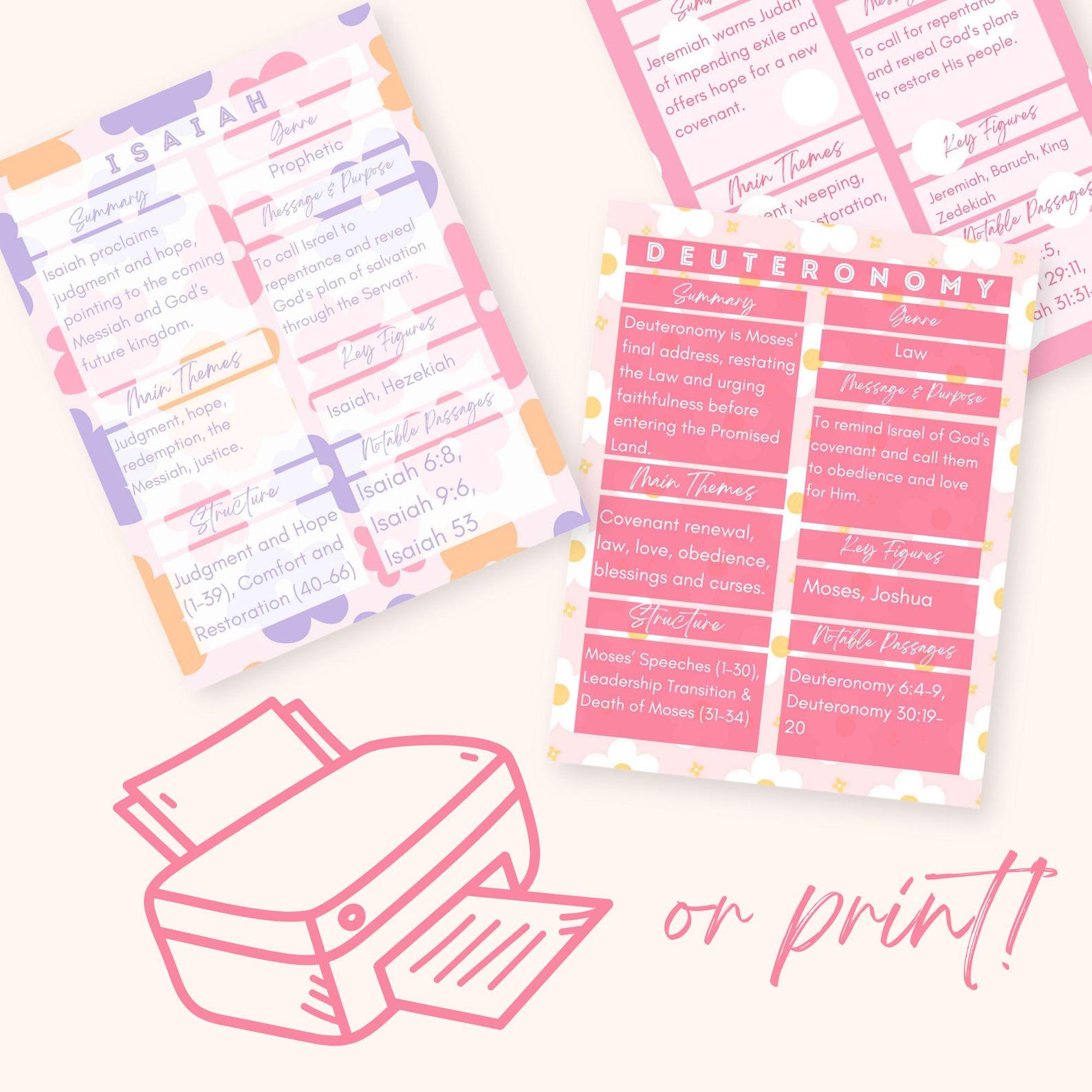 66-book Bible Study Guide Printable | Hyperlinked Study Sheets for Each ...