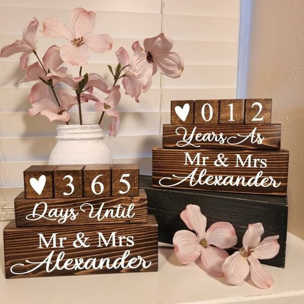 Countdown Blocks - Etsy