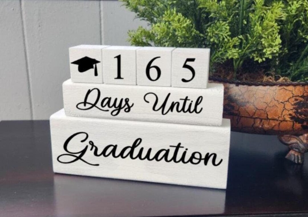 Graduation Countdown Blocks - Back to School Gift - Graduation Gift ...