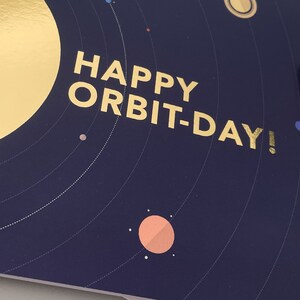 Happy Orbit Day, Birthday Solar System Card - 150x150mm - Etsy