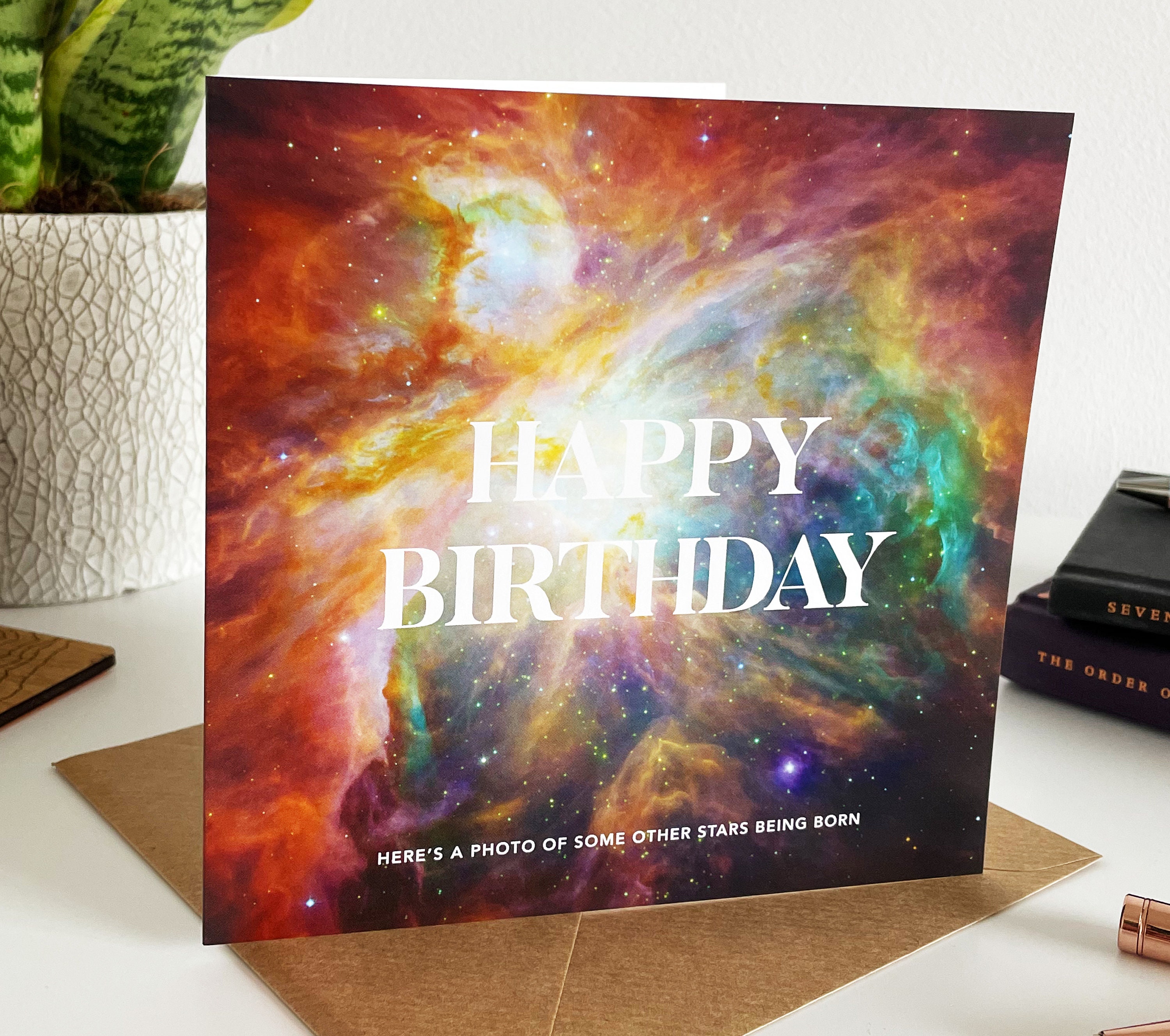 Happy Birthday Orion Nebula card photo of stars being born | Etsy