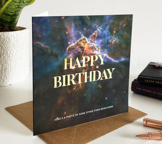 Happy Birthday photo of stars being born courtesy of NASA | Etsy