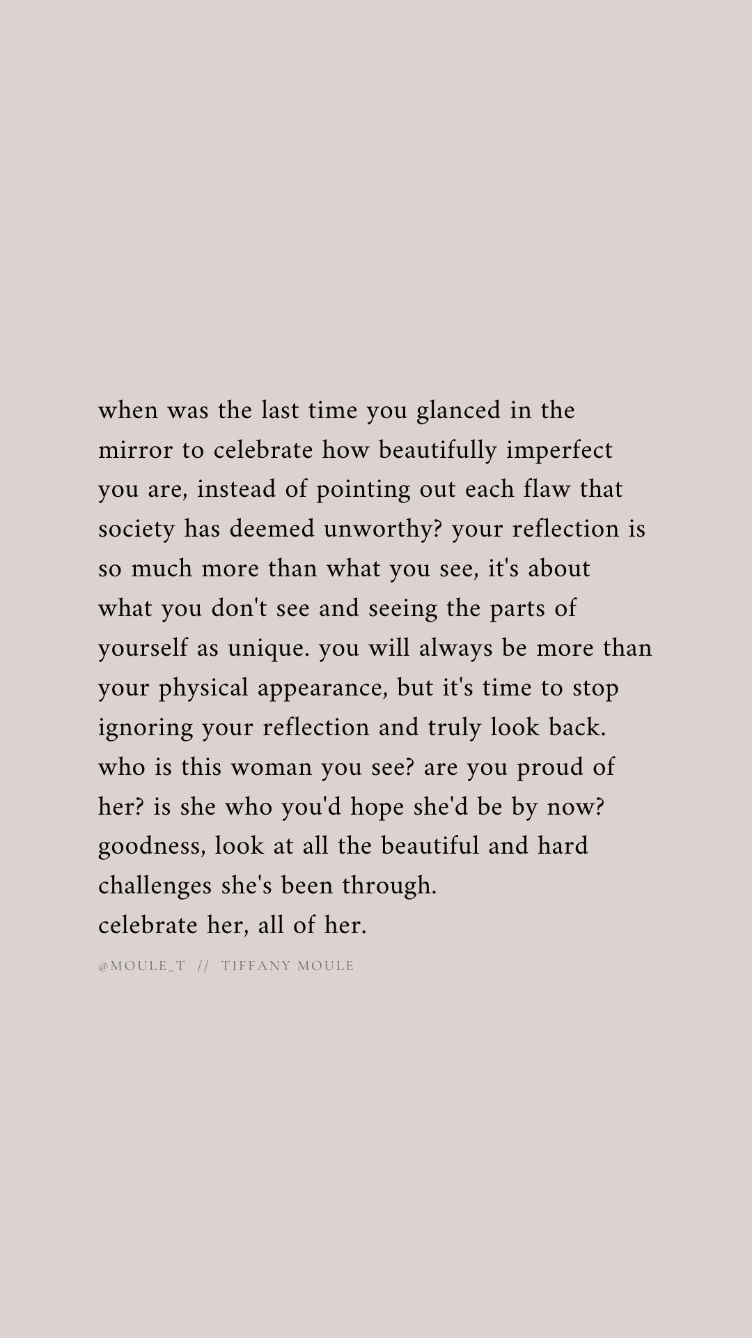 Celebrate Yourself- Self Reflection Quote- by Tiffany Moule - Etsy