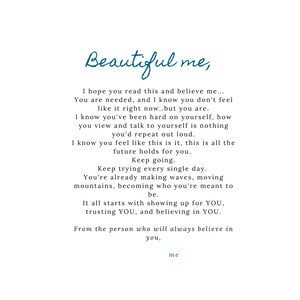 Beautiful Me Quote - by Tiffany Moule - Etsy