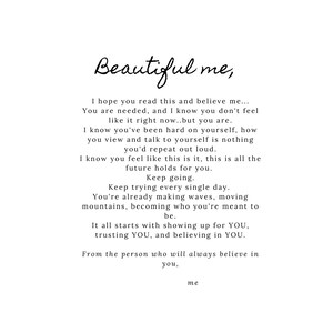Beautiful Me Quote - by Tiffany Moule - Etsy