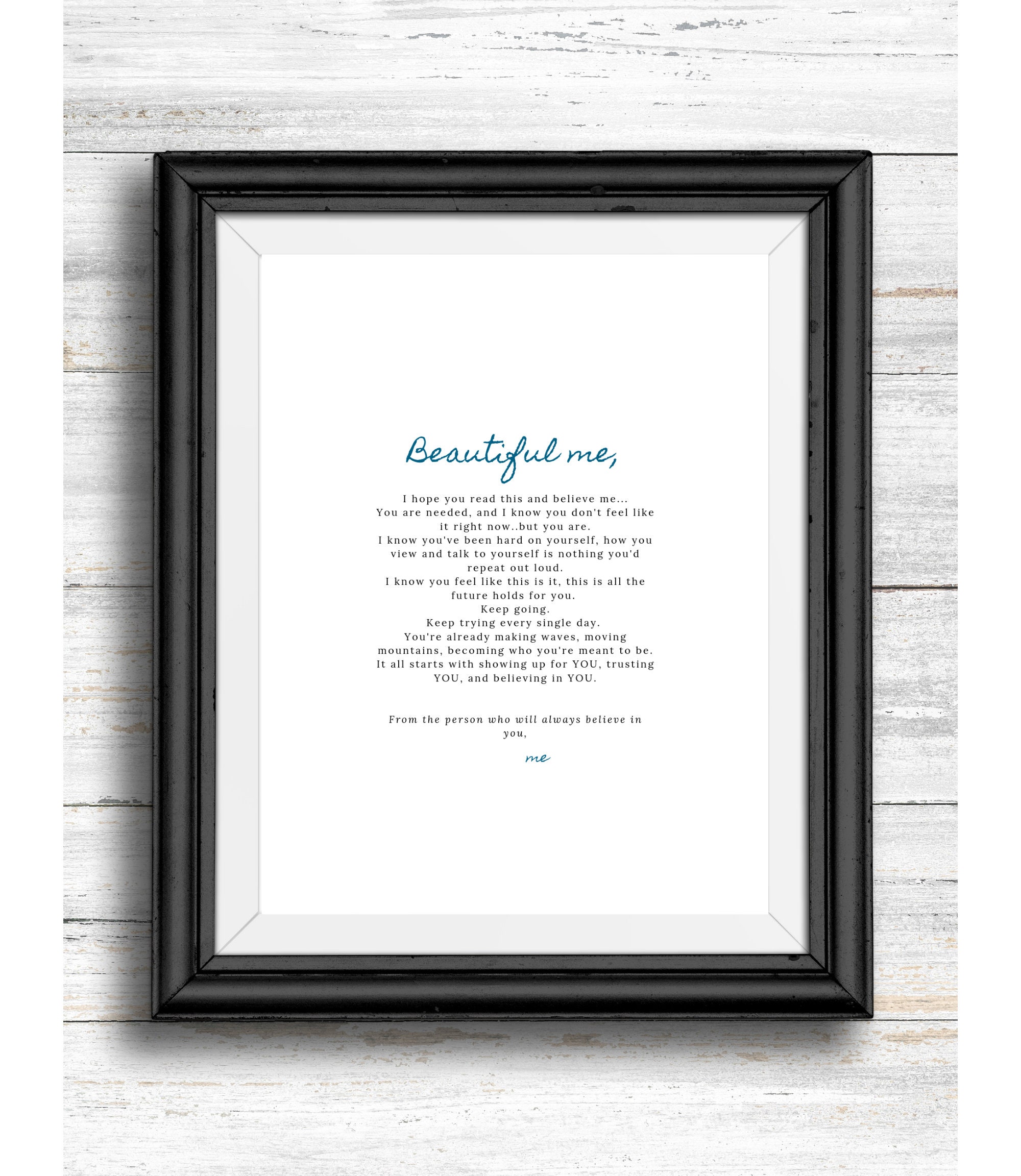 Beautiful Me Quote - by Tiffany Moule - Etsy