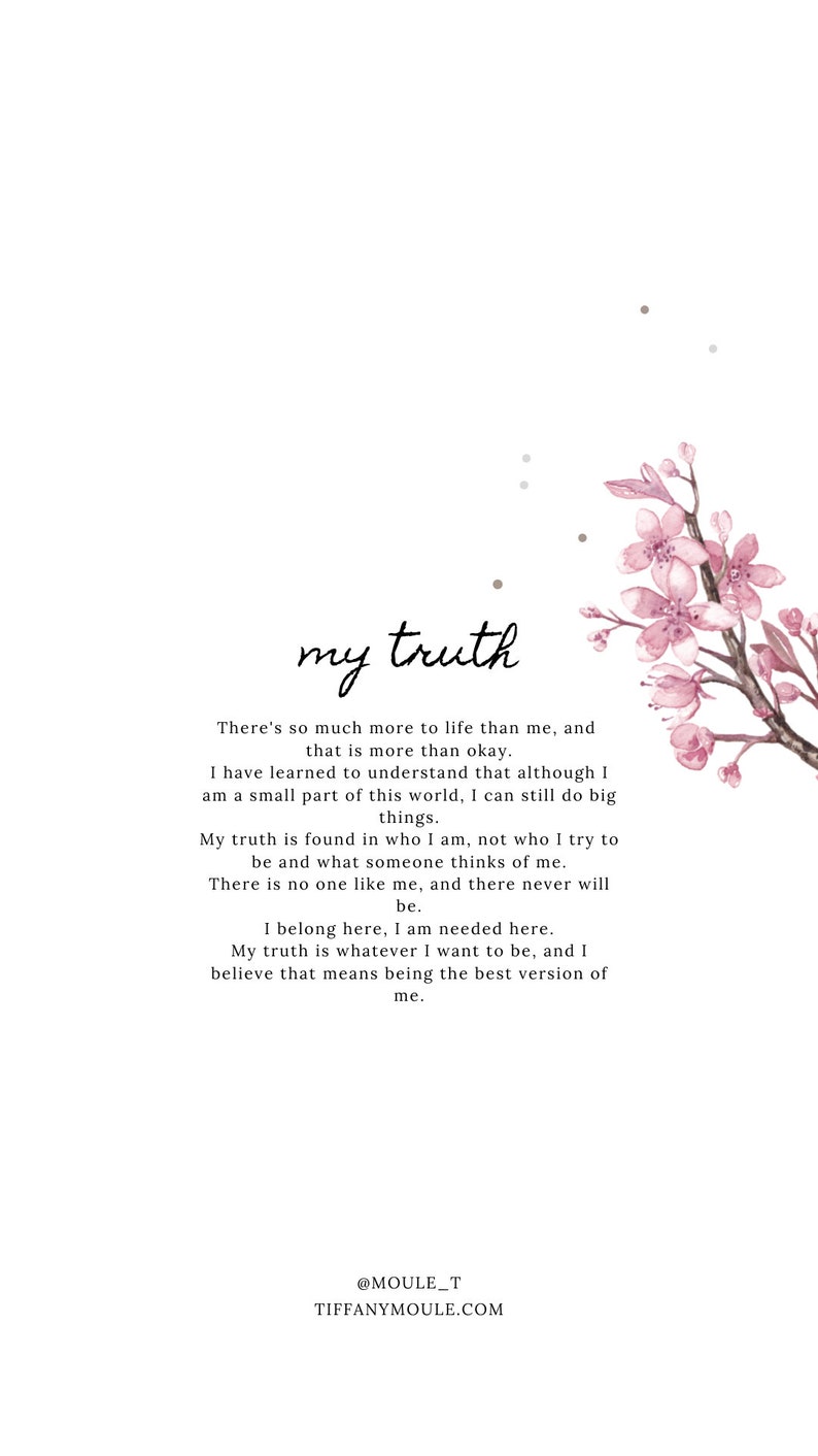 My Truth Quote by Tiffany Moule - Etsy