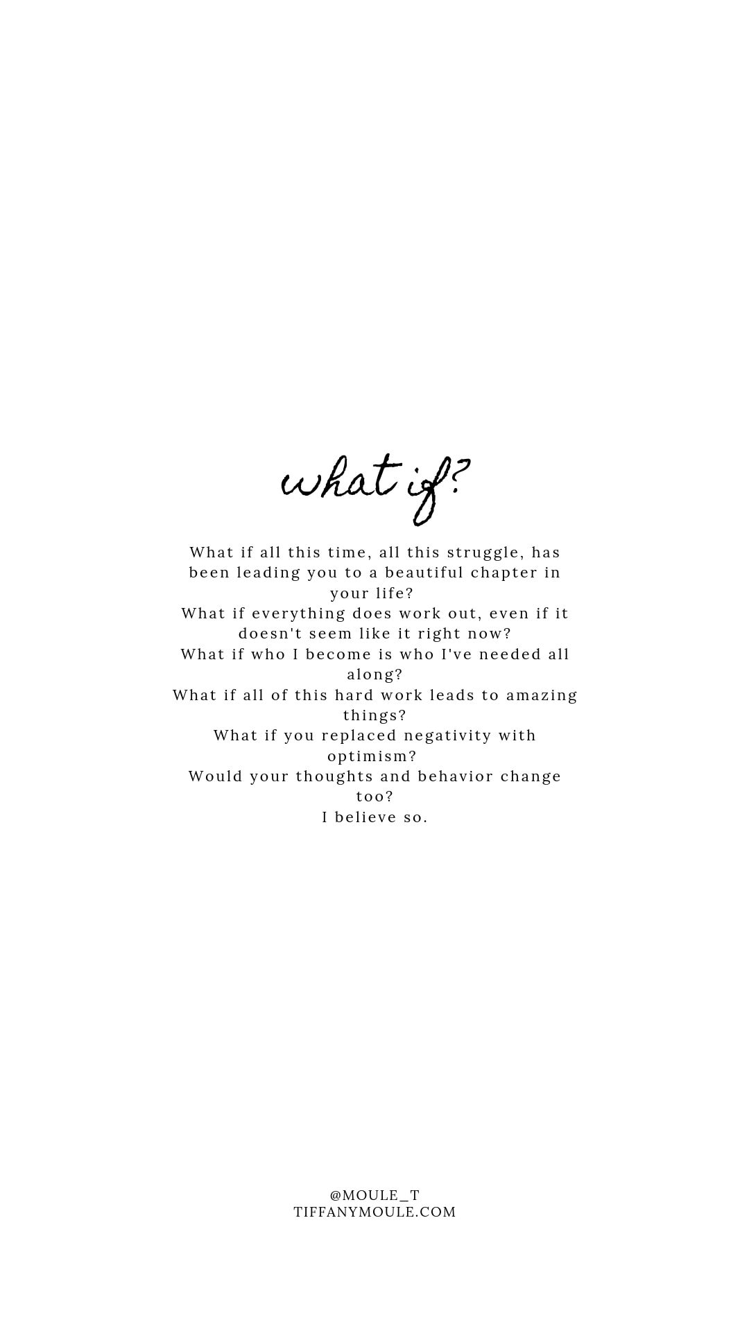 What If? Quote by Tiffany Moule - Etsy