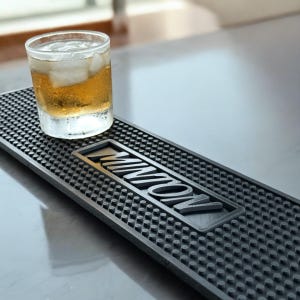 Personalized Silicone Bar Runner Mat | Custom Barware Gift | Home Bar ...