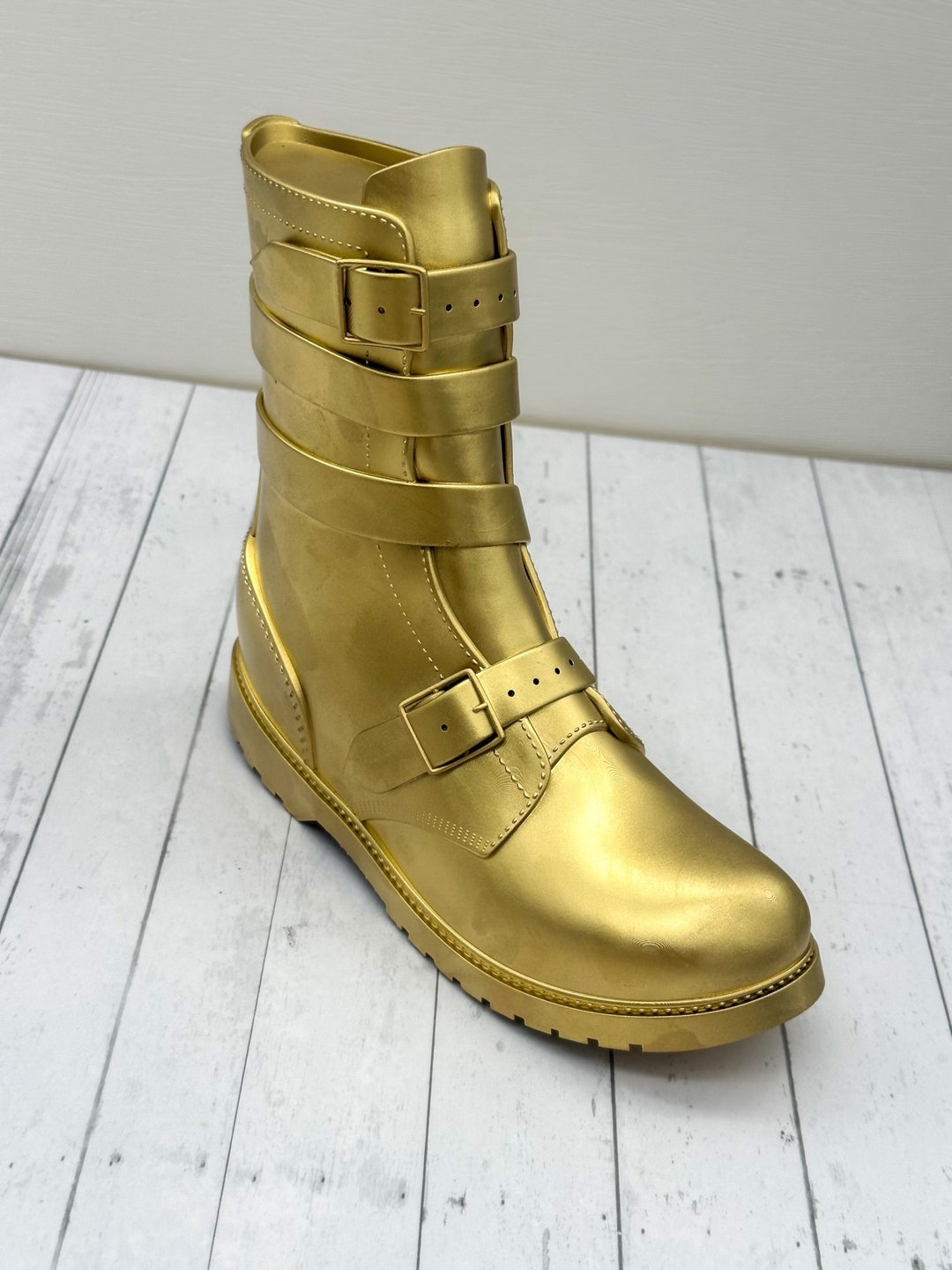 Gold Painted Military Tanker Boot. Perfect Gift for U.S. Military ...